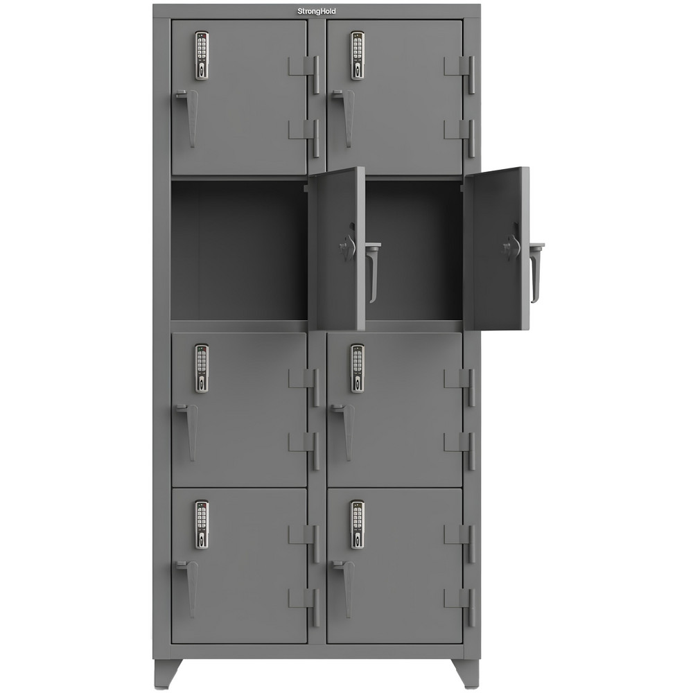 Strong Hold - 2-Wide Locker: 36" Wide, 18" Deep, 75" High, Electronic ...