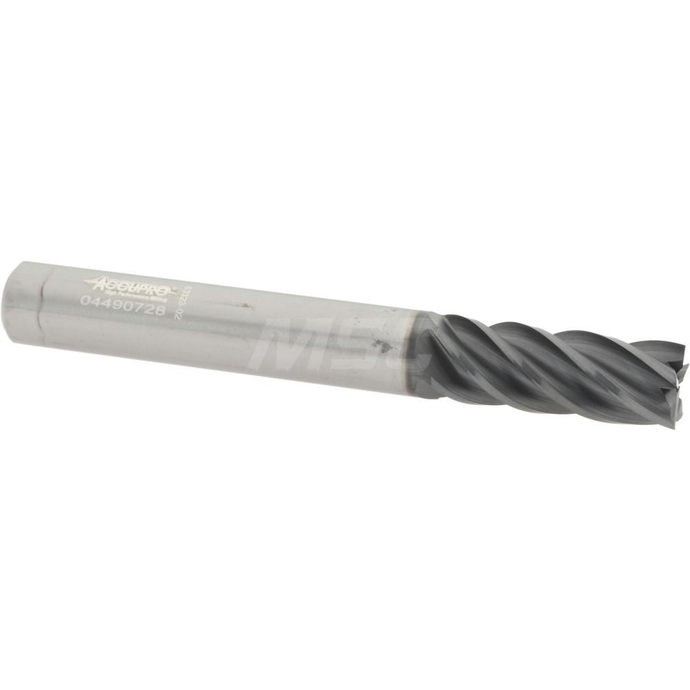 Accupro - Square End Mill: 5/16" Dia, 13/16" LOC, 5 Flute, Solid ...