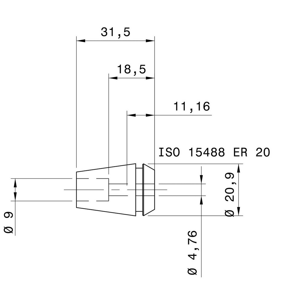 Rego-Fix - ER Collet: ER20, 3/16" Collet Size | MSC Direct