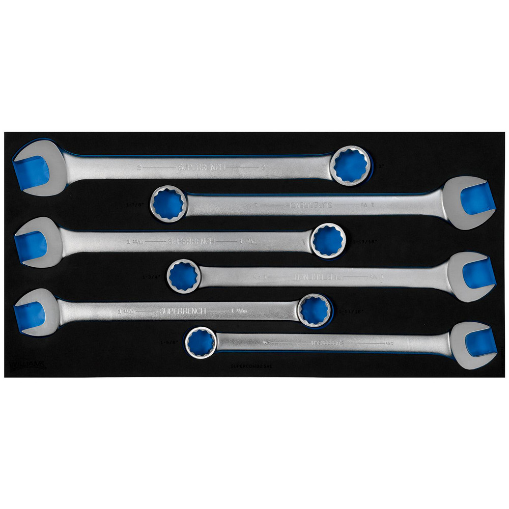 Williams - Combination Wrench Set: 6 Pc, 1/4 in - 2 in Wrench | MSC Direct