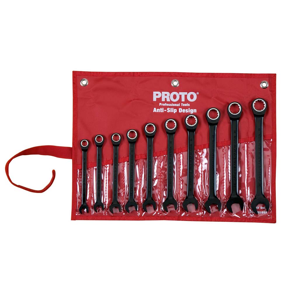 Proto - Combination Wrench Set: 10 Pc, 10 to 19 mm Wrench, Metric | MSC ...