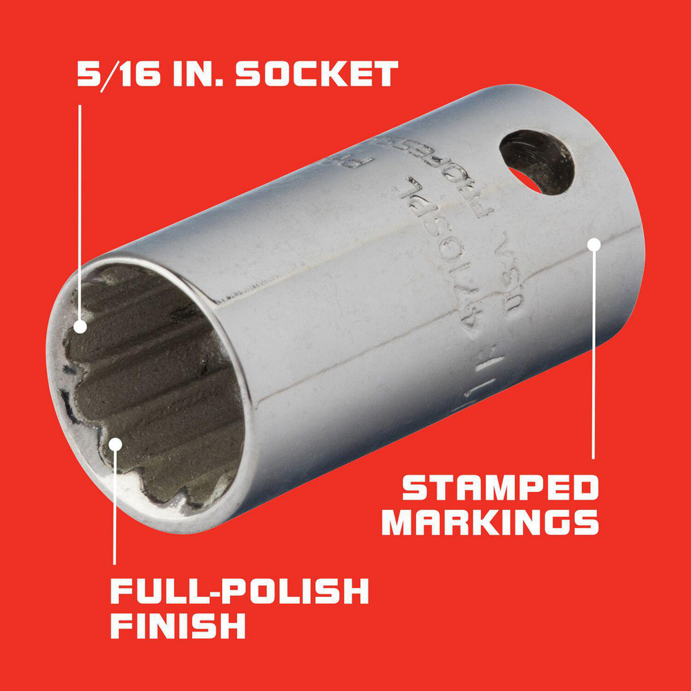 Proto - Spline Socket: 1/4" Drive, #10 Spline, 5/16" Hex | MSC Direct