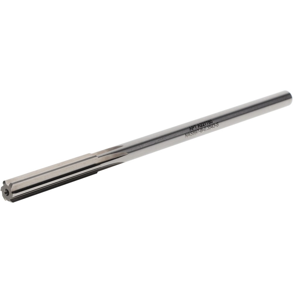 Alvord Polk Chucking Reamer 0.3543 Dia 7 OAL 1 3 4 Flute Length Straight Cylindrical Shank Cobalt Steel MSC Direct