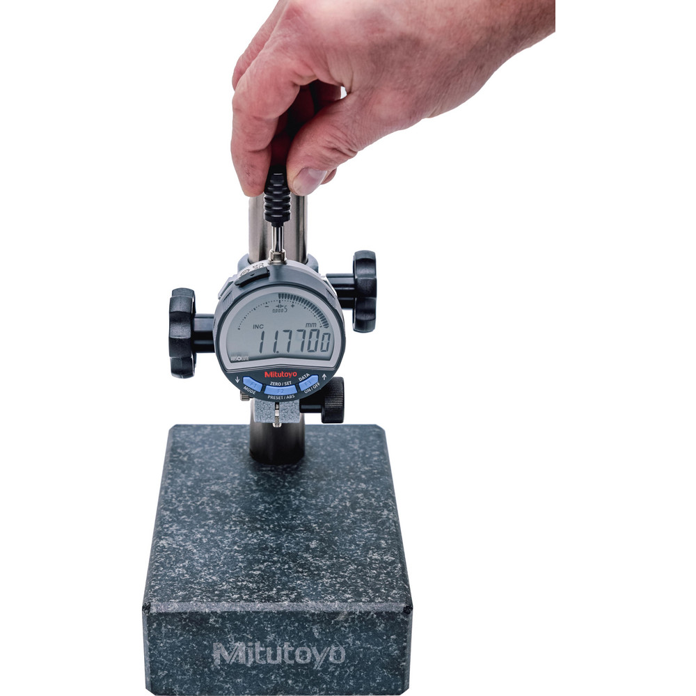 Mitutoyo - LCD Electronic Drop Indicator: 12.70 mm Max, 0.0030 mm Accuracy, Flat Back, 59.40 mm ...