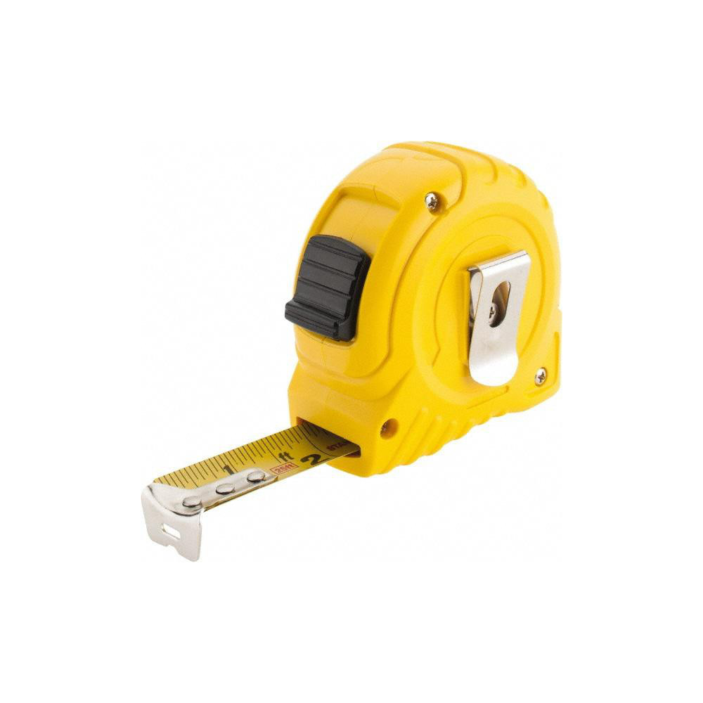 Stanley - Tape Measure: 25' Long, 1" Width, Yellow Blade | MSC Direct