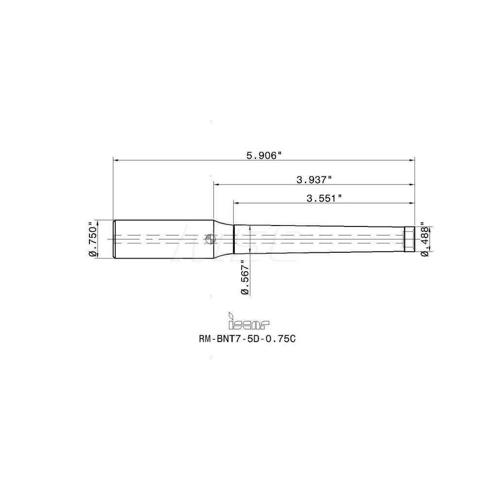 Iscar - Axial Clamp Straight Shank Modular Reamer Body | MSC Direct