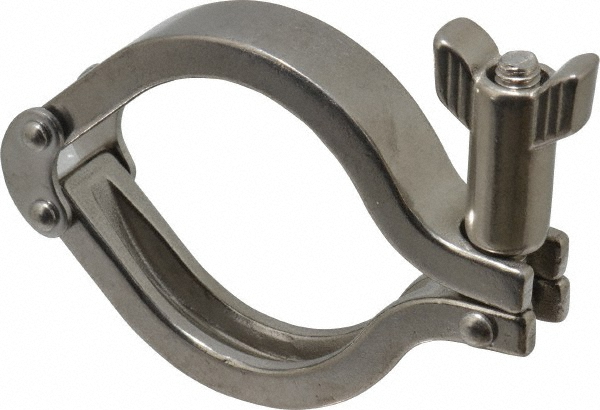 VNE - 2" Clamp Style Sanitary Stainless Steel Pipe Double Hinged Clamp ...