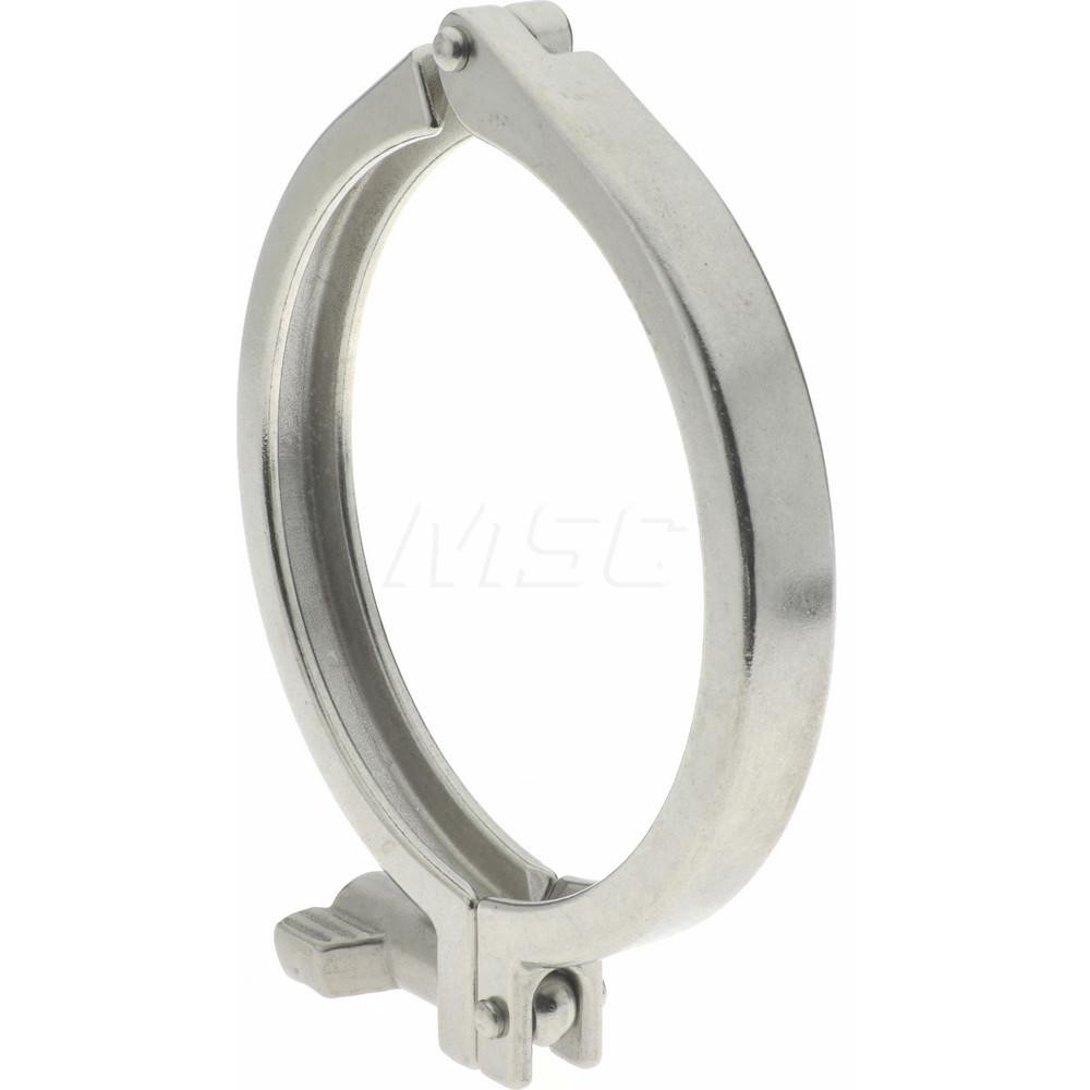VNE - 4" Clamp Style Sanitary Stainless Steel Pipe Clamp with Wing Nut ...