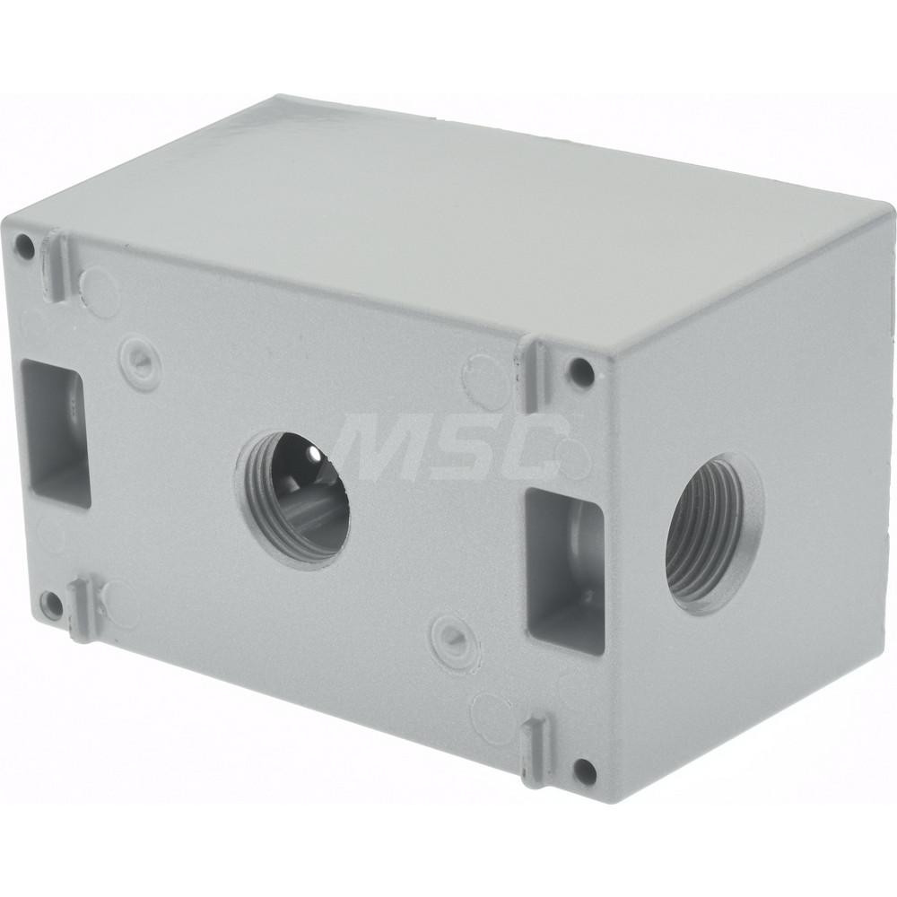 Cooper Crouse-Hinds - Electrical Outlet Box: Aluminum, Rectangle, 4-1/4 ...