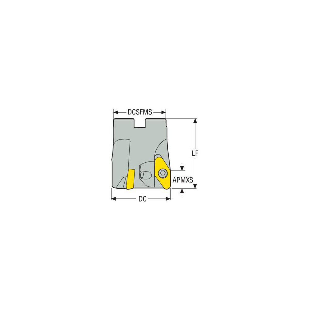 Seco - Indexable Copy Face Mill: 50 mm Max Cut Dia, 22 mm Arbor Hole ...