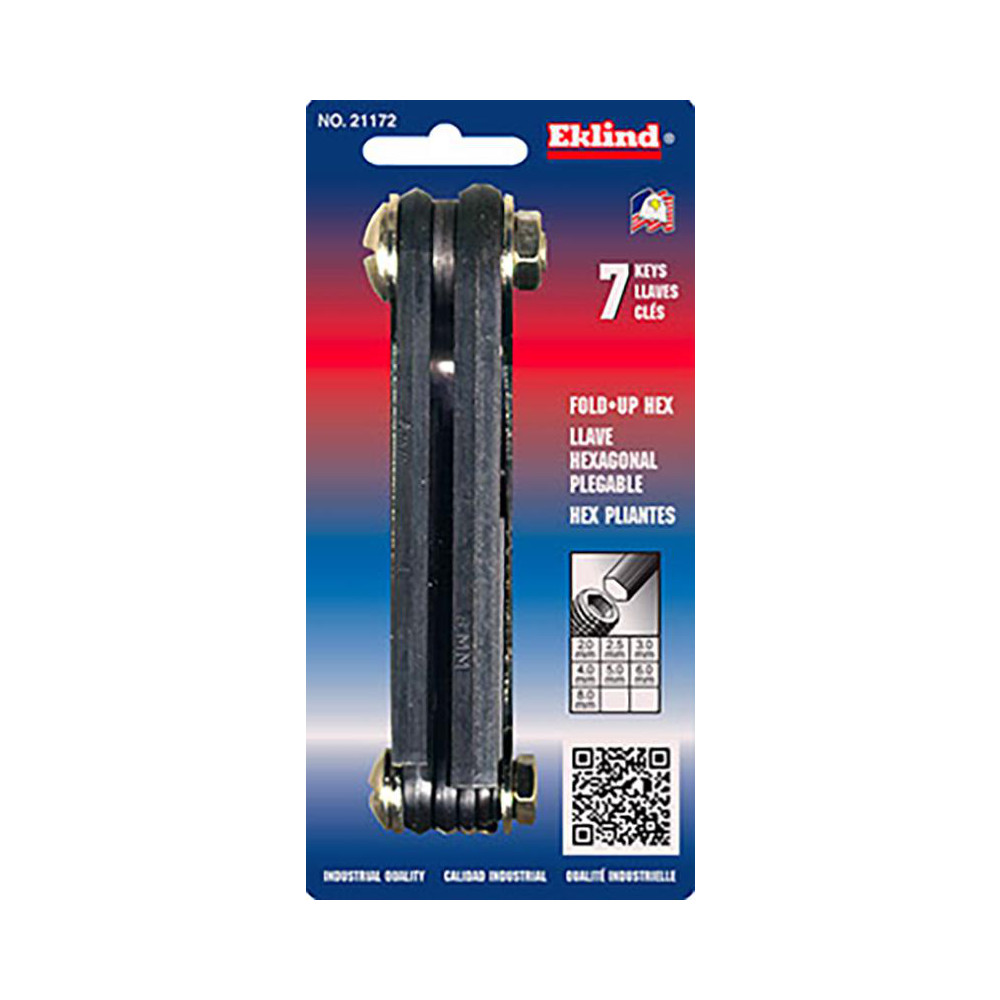 Eklind 7 Piece Fold Up Hex Key Set MSC Industrial Supply Co Eklind 7 Piece Fold Up Hex Key Set MSC Industrial Supply Co