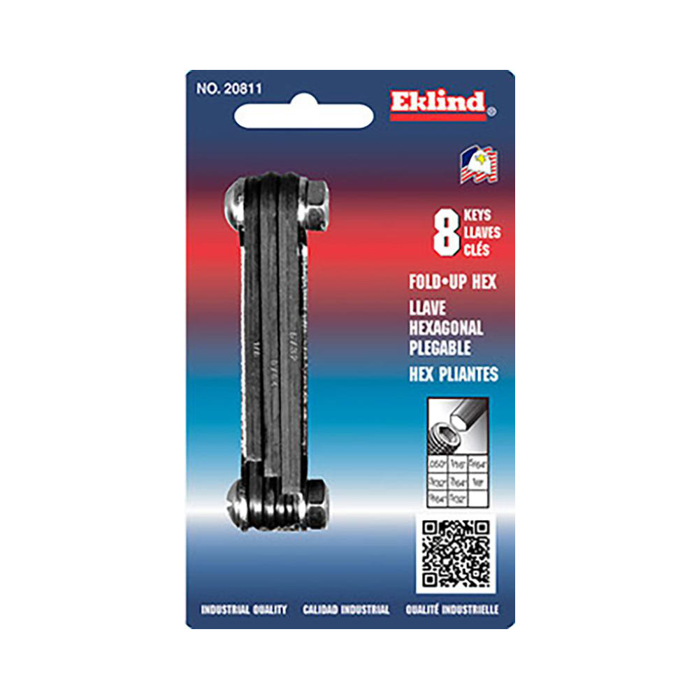 Eklind - 8 Piece Fold-Up Hex Key Set | MSC Direct