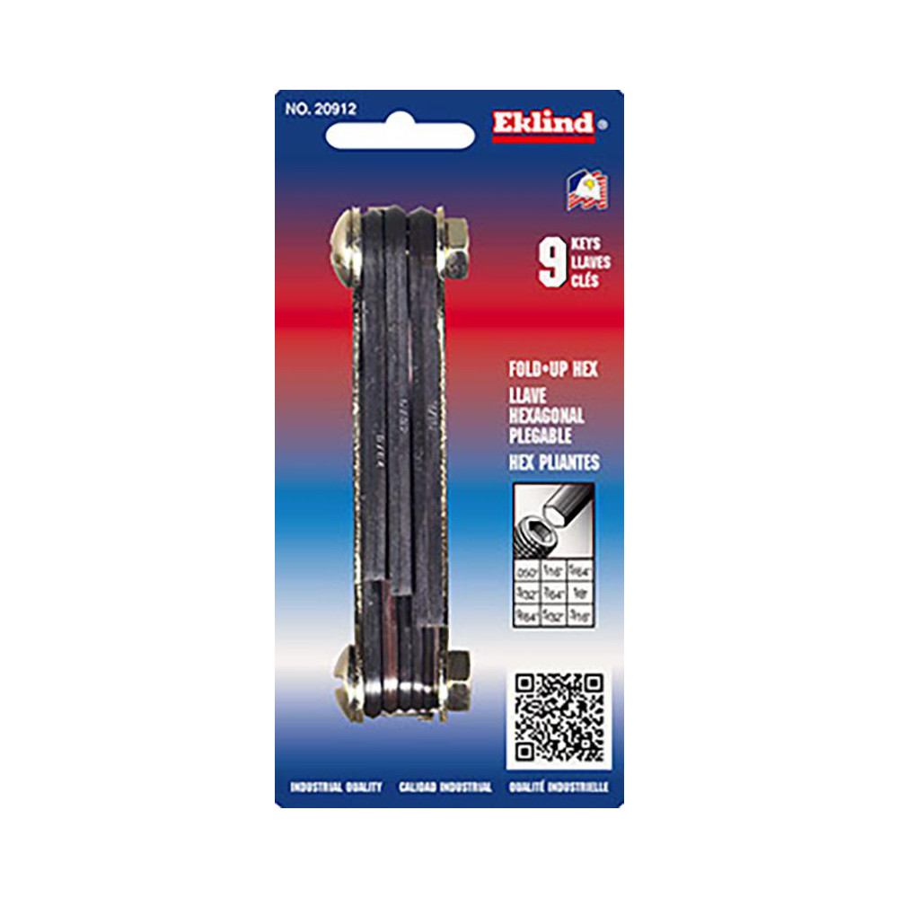 Eklind - 9 Piece Fold-Up Hex Key Set | MSC Direct