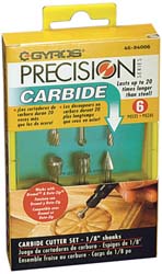 Gyros Precision Tools - 6 Pc Single Cut Burr Set with Ball, Cone ...