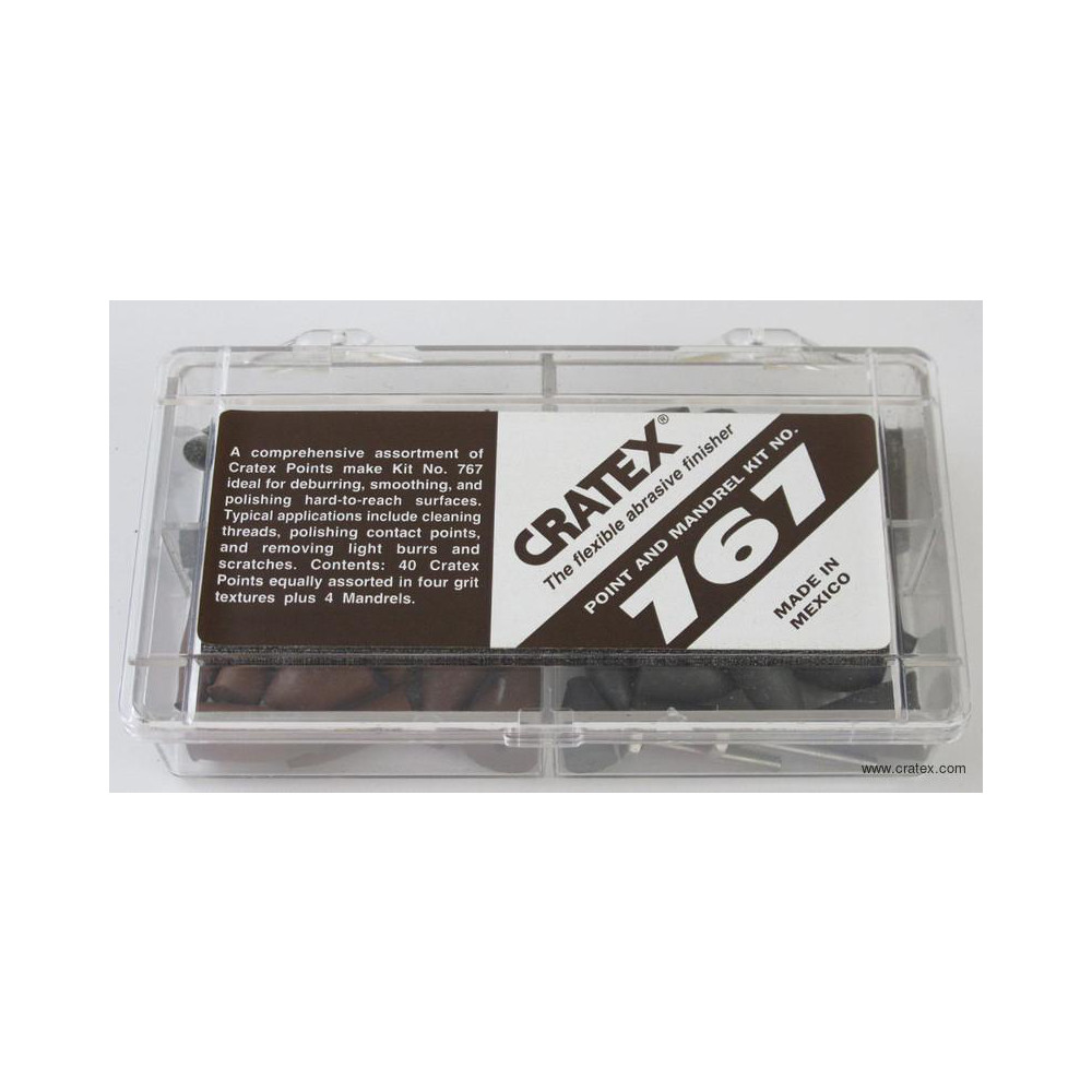 Cratex - 44 Piece Rubber Point & Mandrel Set | MSC Direct
