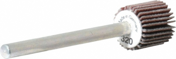 Value Collection - Mounted Flap Wheel: 3/8" Face Width, 320 Grit ...