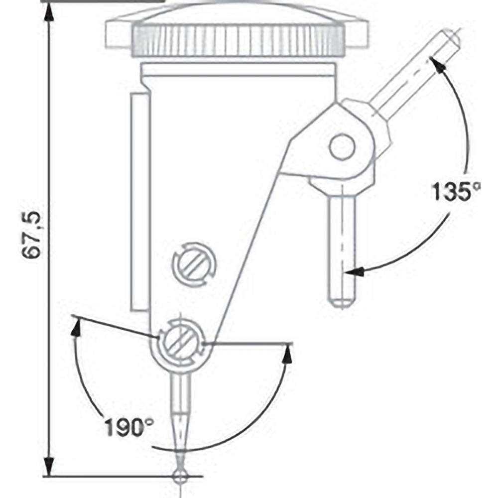 INTERAPID® - Vertical Dial Test Indicator: 1.60 mm Max, 0-40-0 Dial ...