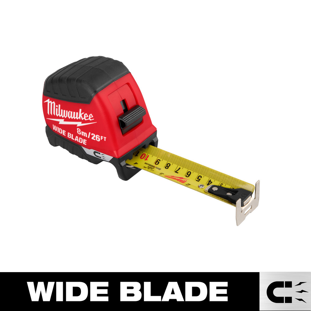 Milwaukee Tool - 26' Magnetic Tape Measure, Wide Blade | MSC Direct