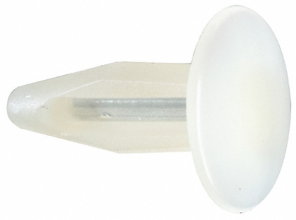 Made in USA - 1/4" to 0.26" Hole Diam, 7/8" OAL, Arrow Shank, Nylon Panel Rivet | MSC Direct