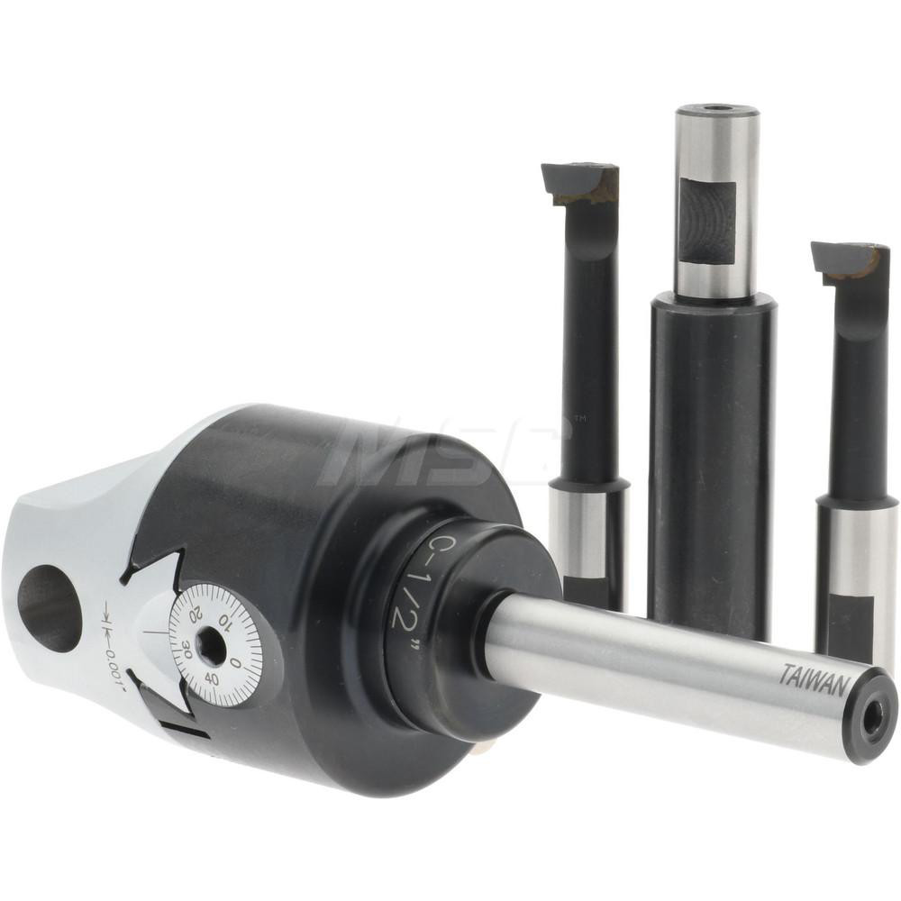 Accupro - 2" Body, 1/2" Boring Bar Hole Dia, Manual Offset Boring Head ...