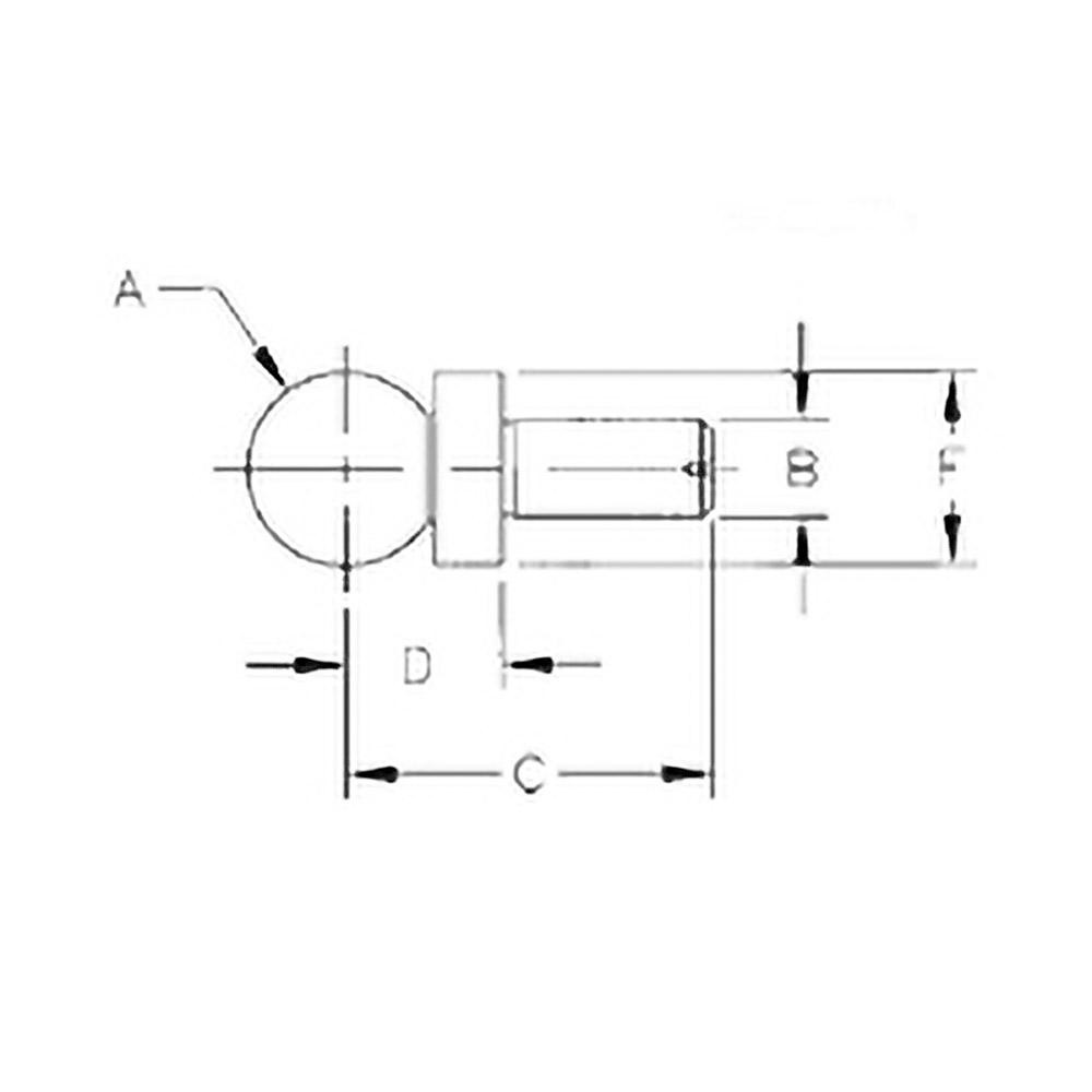 TE-CO - Shoulder Tooling Ball: Inspection, 1" Ball Dia, 0.4997" Shank ...