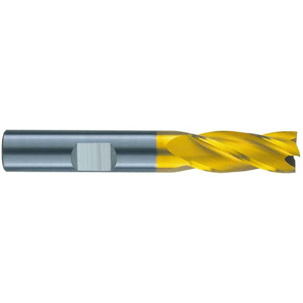 RobbJack - Square End Mill: 3/8" Dia, 7/8" LOC, 3 Flute, Solid Carbide ...