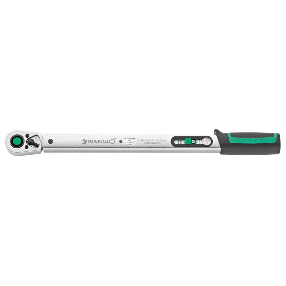 Stahlwille - Torque Wrench: 1/2" Drive, Square Drive Drive, Foot Pound ...