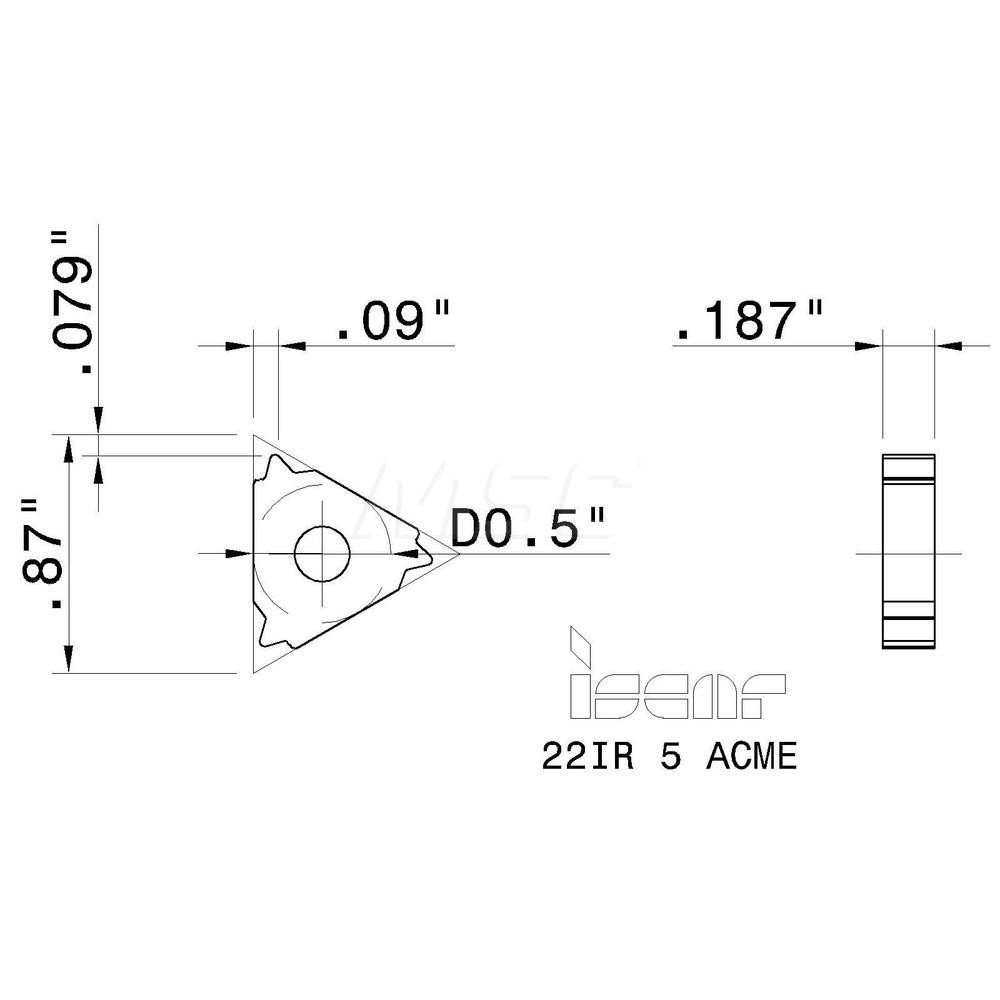 Iscar - Laydown Threading Insert: Carbide | MSC Direct