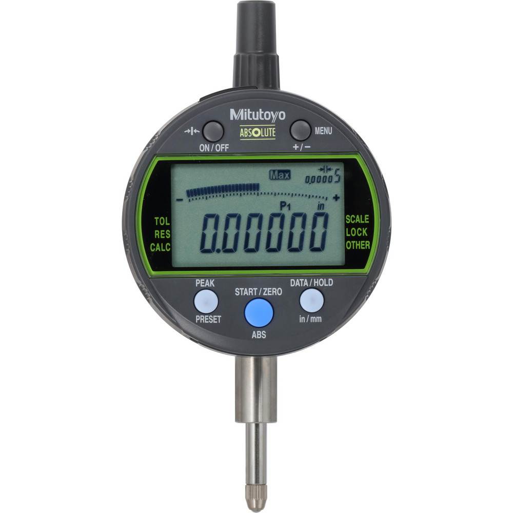 Mitutoyo - Electronic Drop Indicator: 0.5000" Max, Flat Back - | MSC Direct