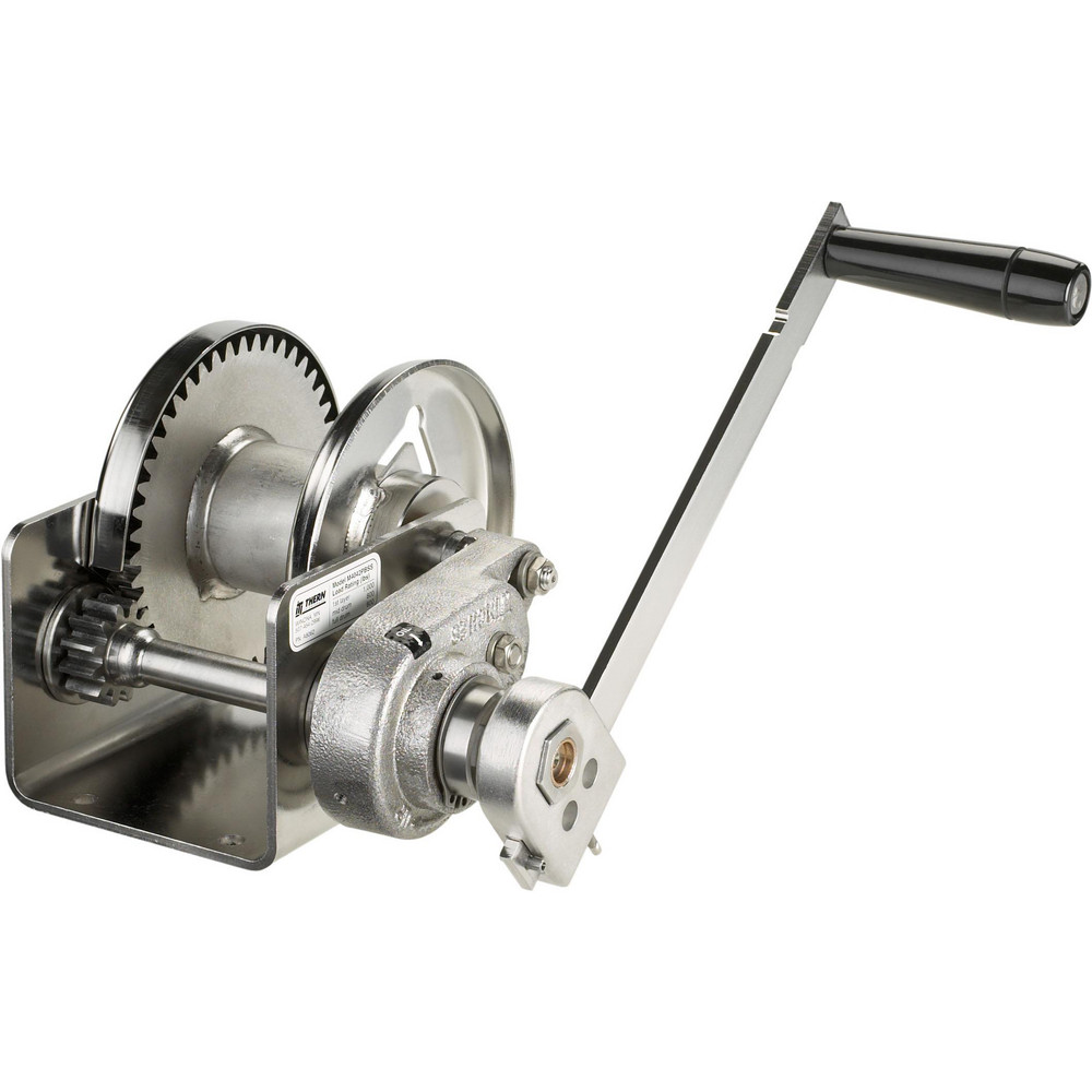 THERN - Manual Winch: Lifting, 1000 lb Line Pull Capacity, 240' Cable ...