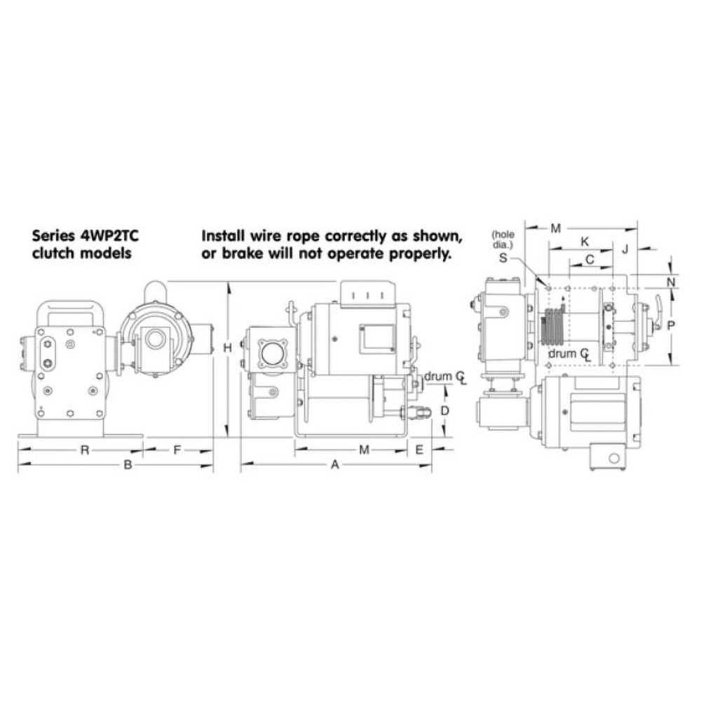 THERN - Manual Winch: 2000 lb Line Pull Capacity, 125' Cable | MSC Direct