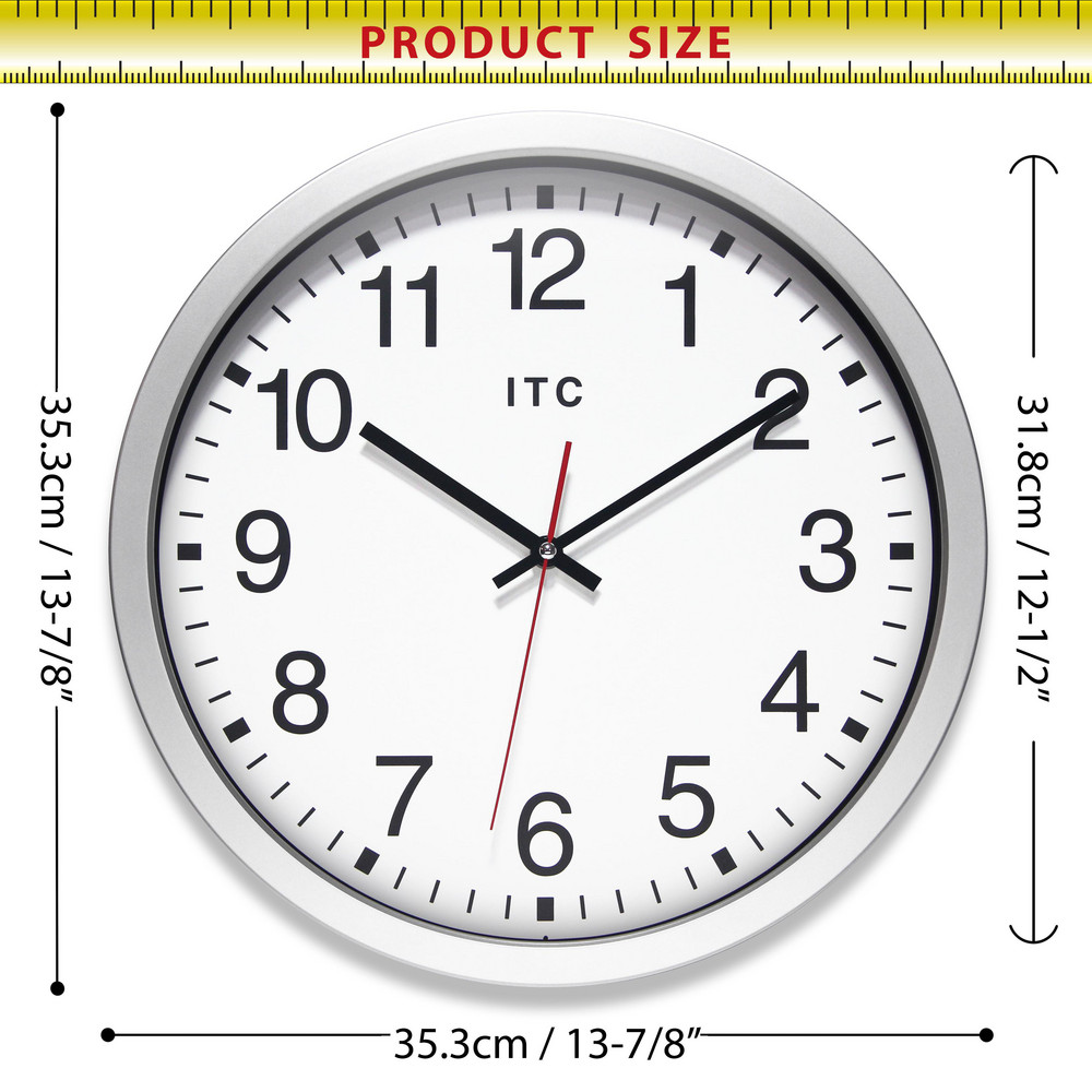 Infinity Instruments - Office Wall Clocks: Clock Type: Dial; Display ...