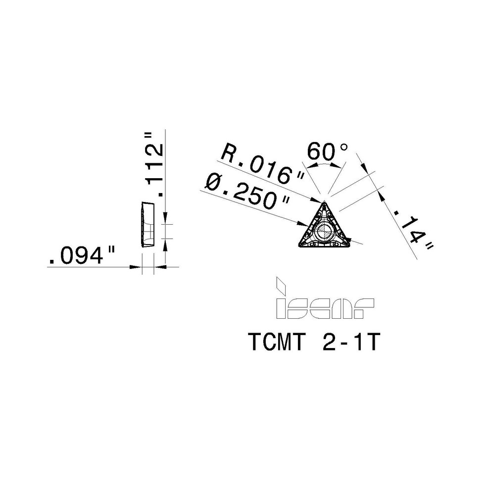 Iscar - Turning Insert: TCMT 2-1T IB50, CBN | MSC Direct