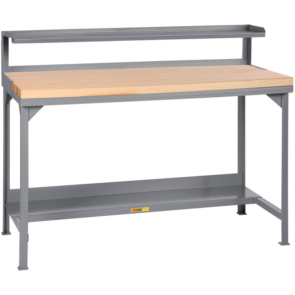 Little Giant® - Welded Work Table: 72" Wide, 57-3/4" Deep, 50-3/4 to 37 ...