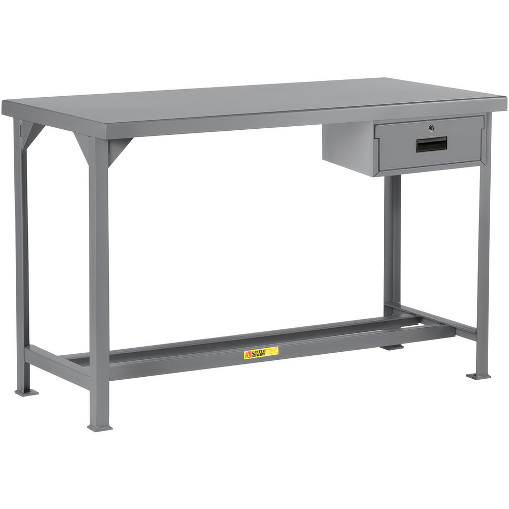Little Giant® - Welded Work Table: 48" Wide, 30" Deep, 36" High, Powder ...