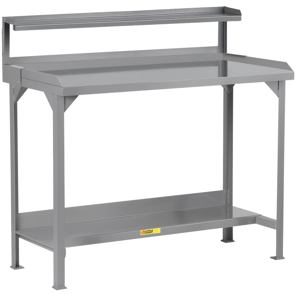 Little Giant® - Work Bench: 60" Wide, 49" Deep, 49 to 36" High, Powder ...