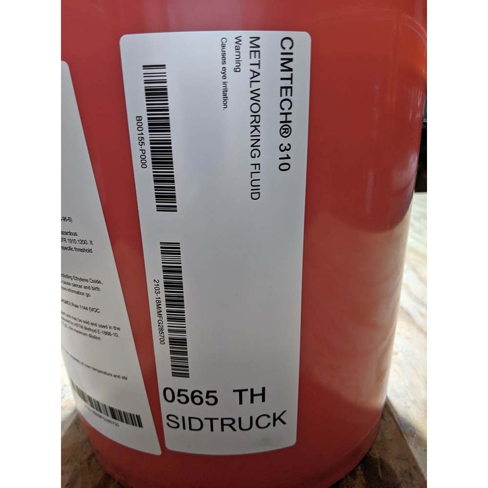 Cimcool - Cimtech 310 5 Gal Pail Cutting & Grinding Fluid - 05639166 ...