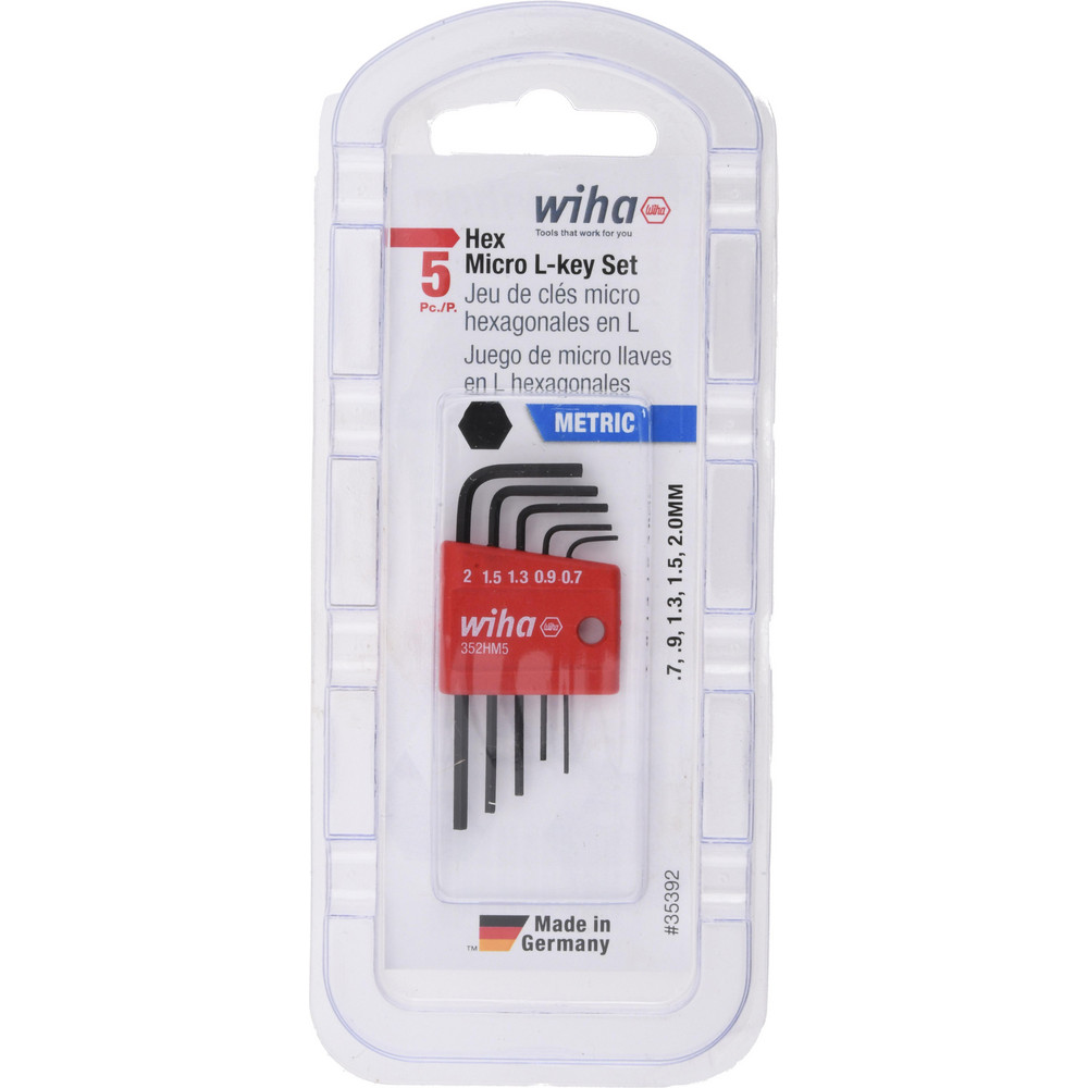 Wiha - Hex Key Sets: Tool Type: Hex End Keys; Handle Type: L-Handle ...