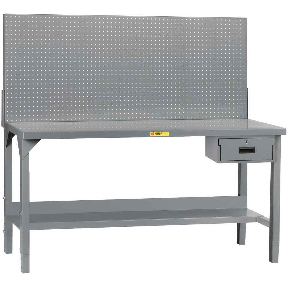 Little Giant® - Heavy-Duty Work Bench: 65" Wide, 48" Deep, 51 to 65 ...