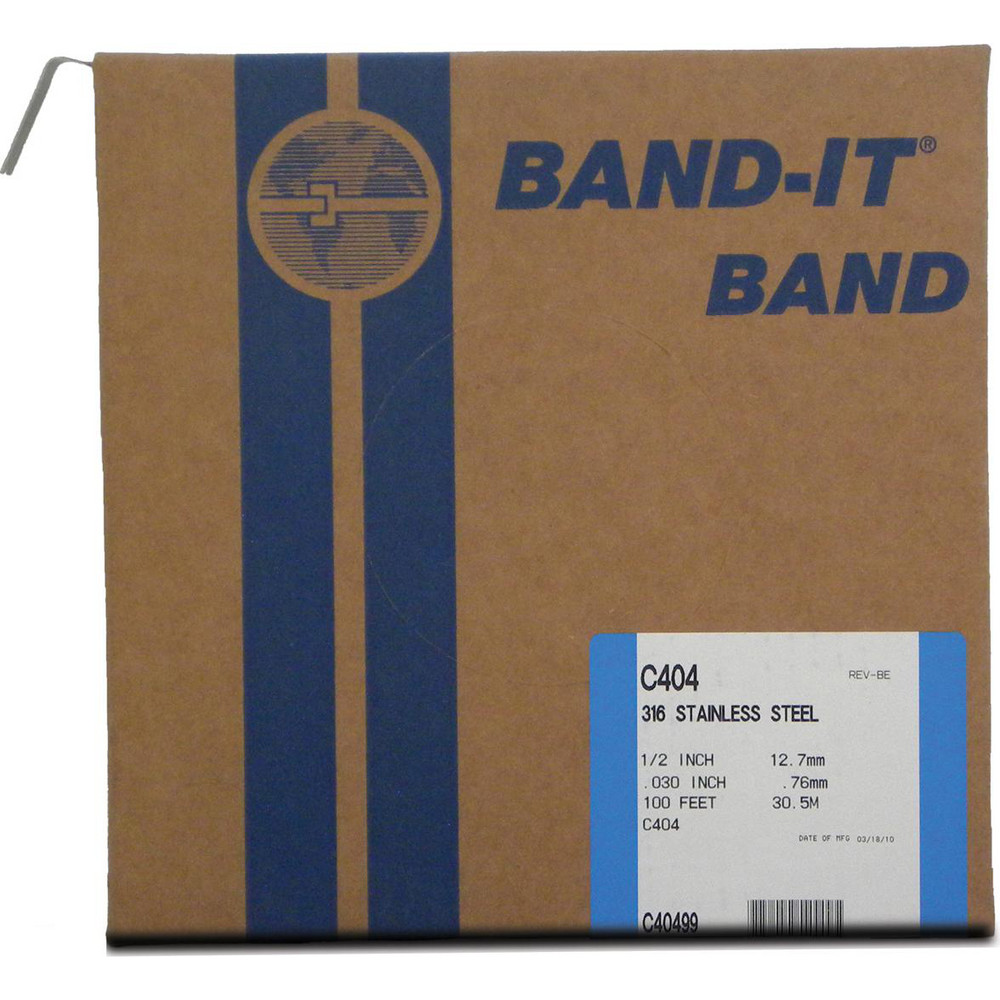 Band-It - Band Clamp: Banding, 1/2" Wide, 0.0300" Thick, 316 Stainless ...