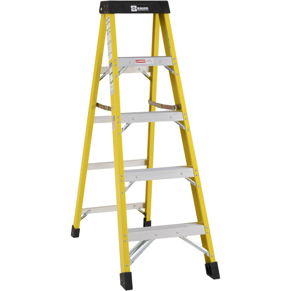 Made in USA - 4 Step Fiberglass Foldable Step Ladder: Type IAA 375 lb ...