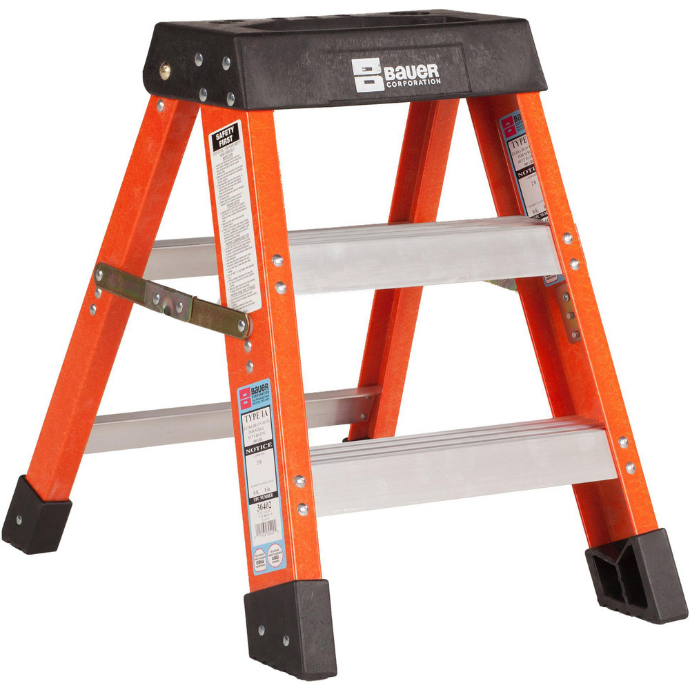 Made in USA - 2 Step Fiberglass Foldable Step Ladder: Type IA 300 lb ...