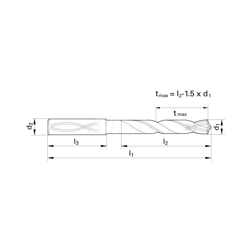 Guhring - Taper Length Drill Bit: 8.40 mm (0.3307) Dia, 140 deg, Solid ...