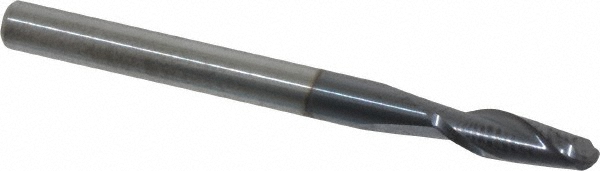 SGS - 1/8" Diam, 3/8" LOC, 2 Flute Solid Carbide Ball End Mill ...