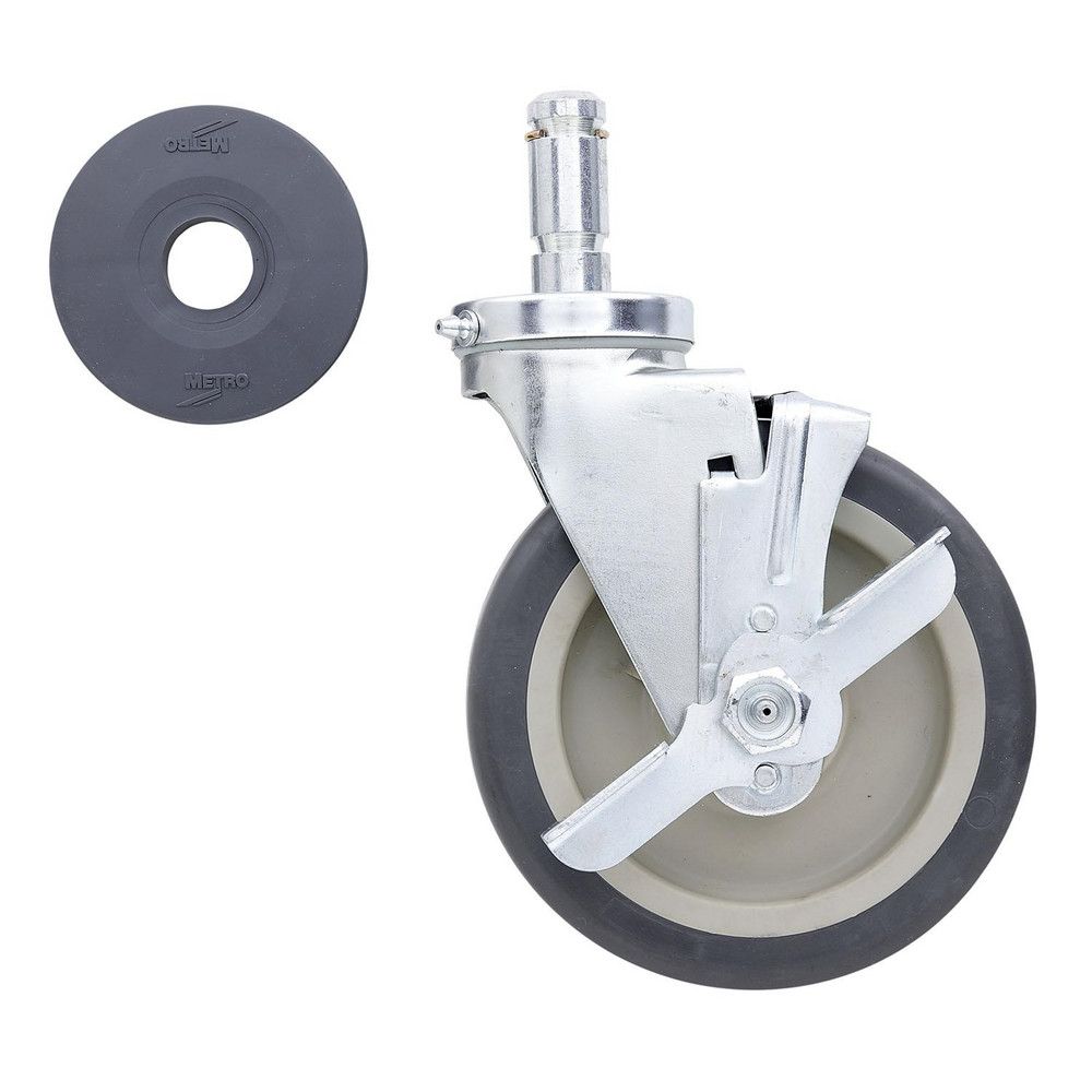 Metro - Swivel Flat Caster Wheel: Polyurethane over Polyethylene, 6 ...