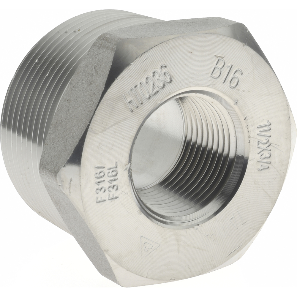 Merit Brass - Pipe Bushing: 1-1/2 x 3/4", 316 & 316L Stainless Steel ...