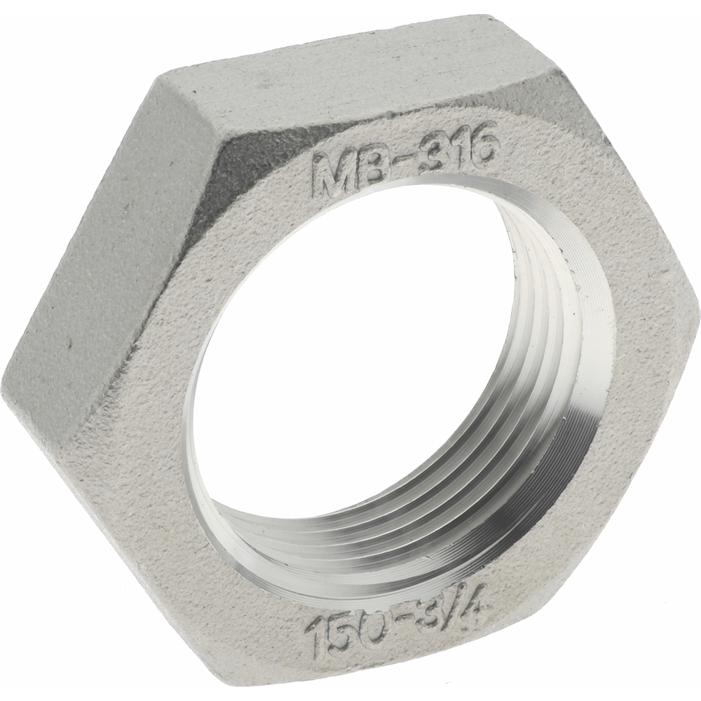Merit Brass - Pipe Lock Nut: 3/4", 316 Stainless Steel | MSC Direct