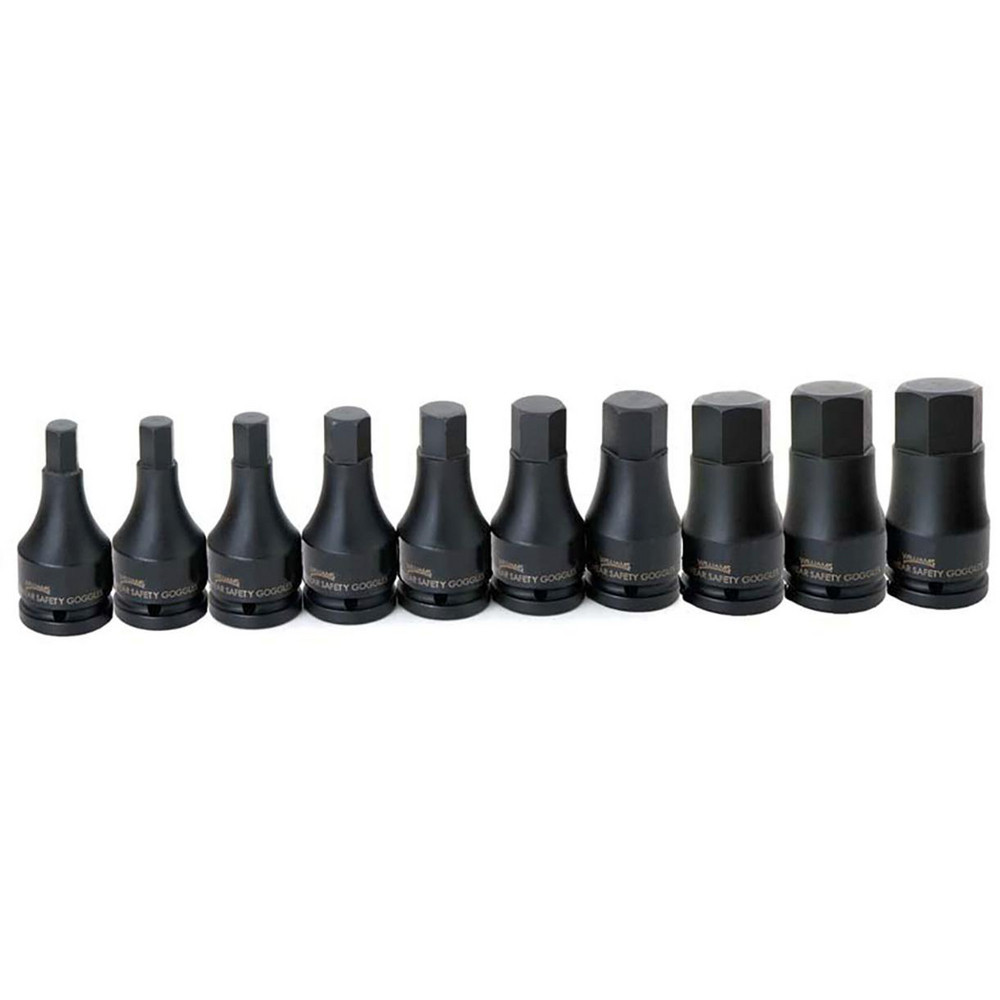 Williams - Hex & Torx Bit Socket Sets: Set Type: Hex Bit; Drive Size ...