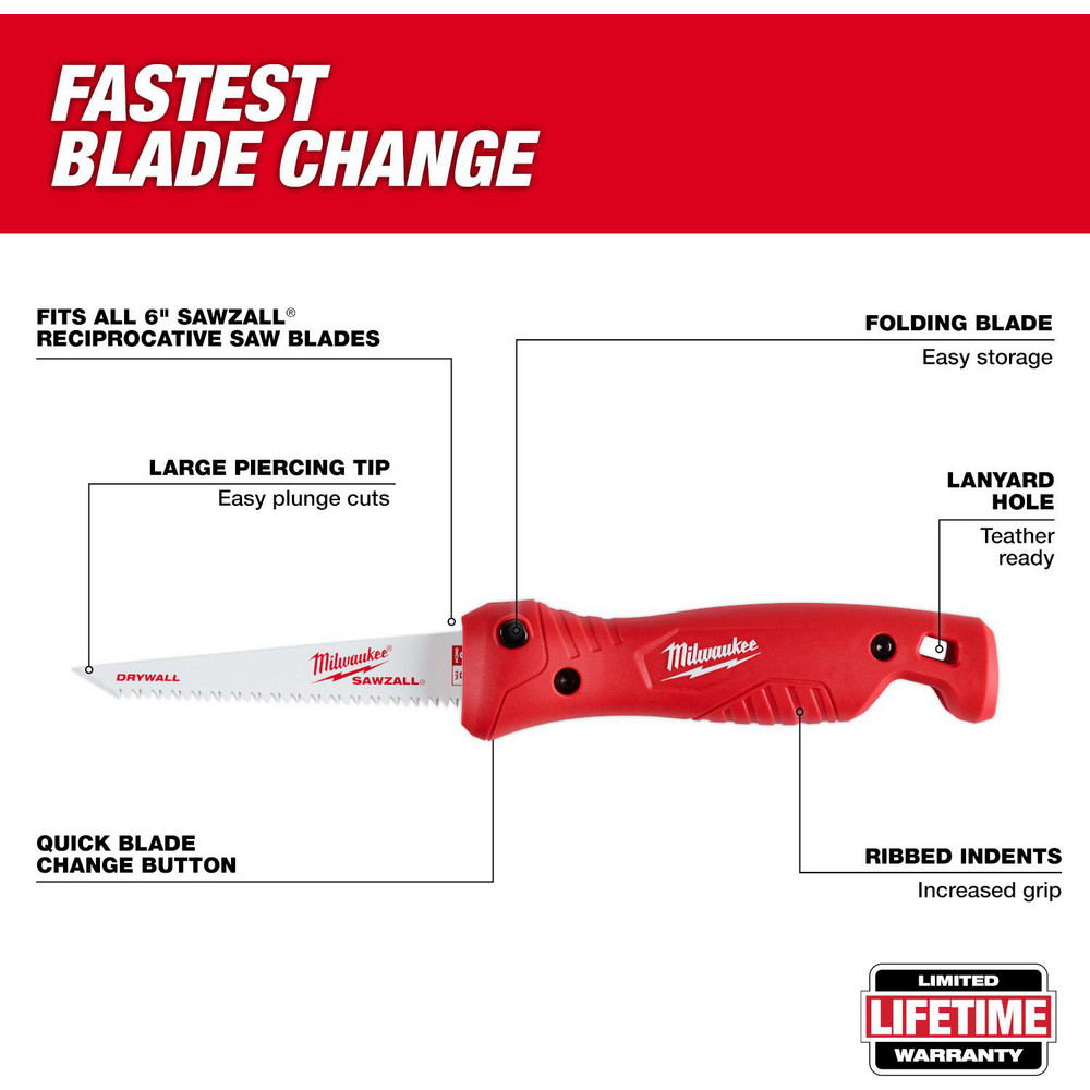Milwaukee Tool - Handsaws: Saw Type: Jab; Blade Material: Steel; Handle ...