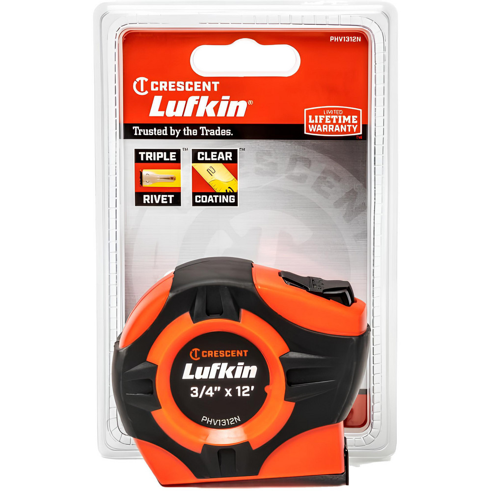 Lufkin - Tape Measure: 12' Long, 3/4" Width, Yellow Blade | MSC Direct